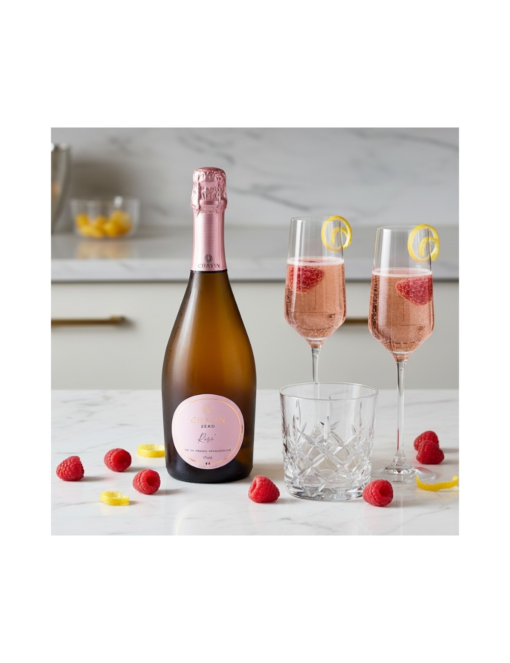 Chavin Zéro Rosé Effervescent – Vin de France désalcoolisé premium | Chavin